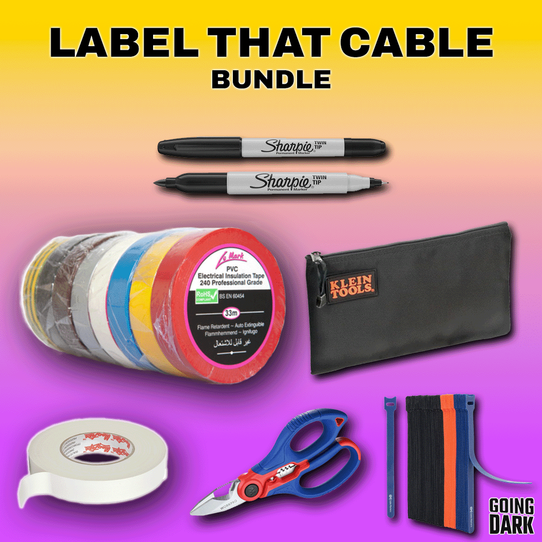Label That Cable Bundle | Tape & Marker Kit for Theatre & Event Techs ...